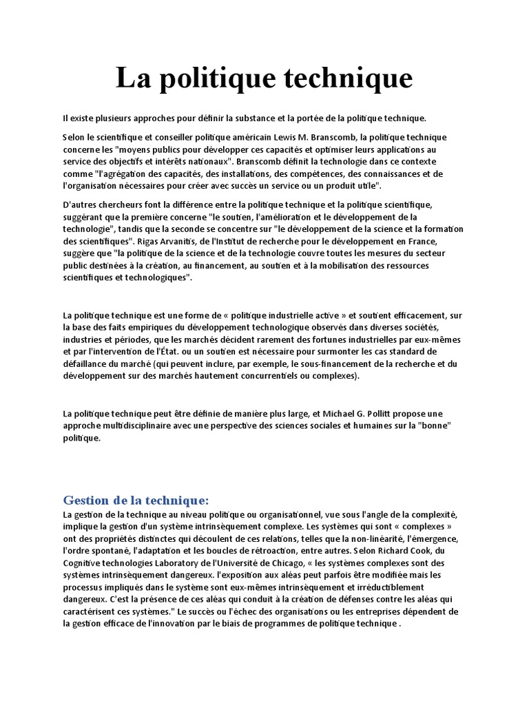 Définition de la politique technique | PDF | Neutralité du Net ...