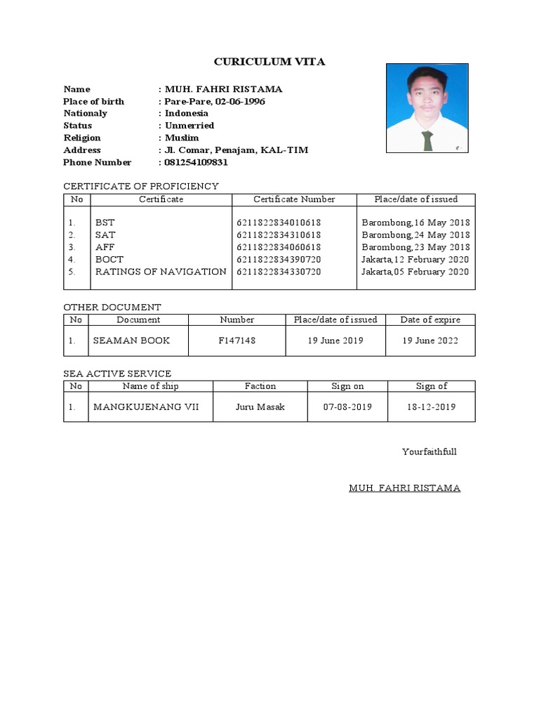 Curiculum Vita | PDF