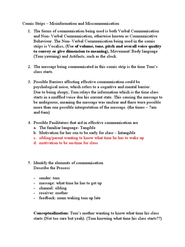 Comic Strips - Miscommunication and Misinformation | PDF ...