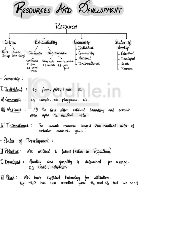 Padhle 10th - Social Science - Resources and Development | PDF