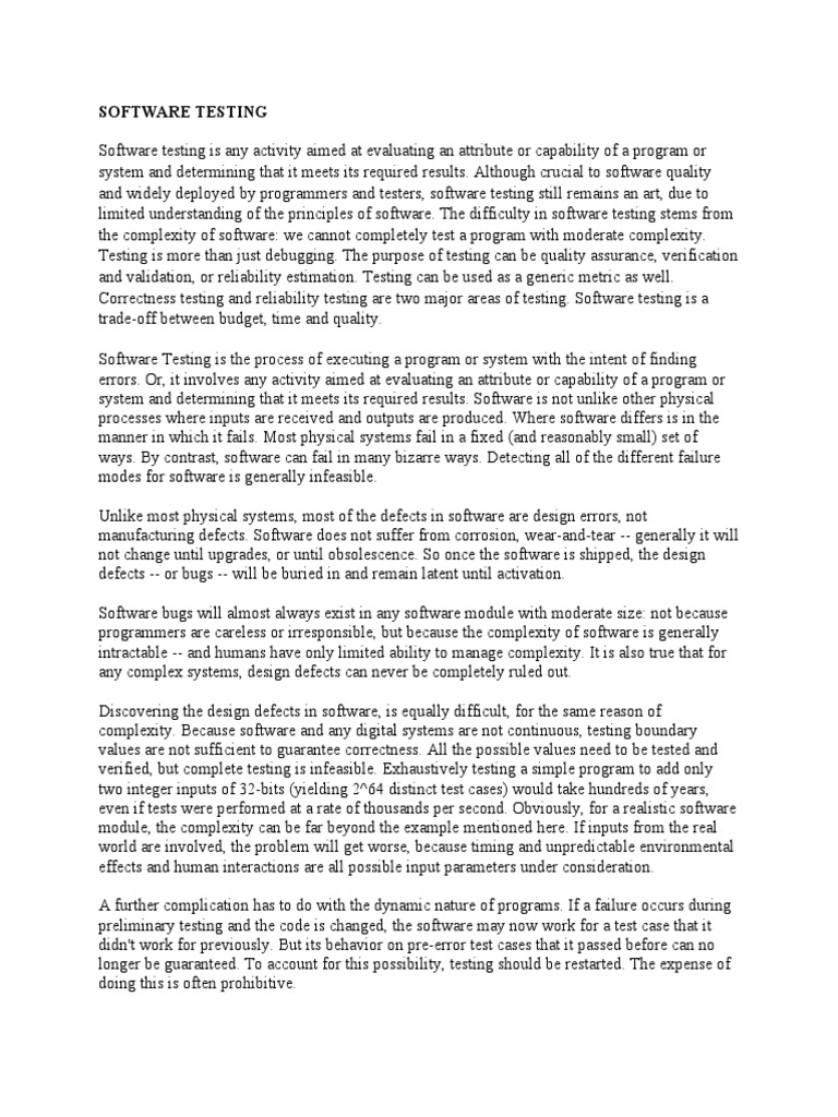 Software Testing For Moodle | PDF | Software Testing | Software Bug Software Testing For Moodle | PDF | Software Testing | Software Bug