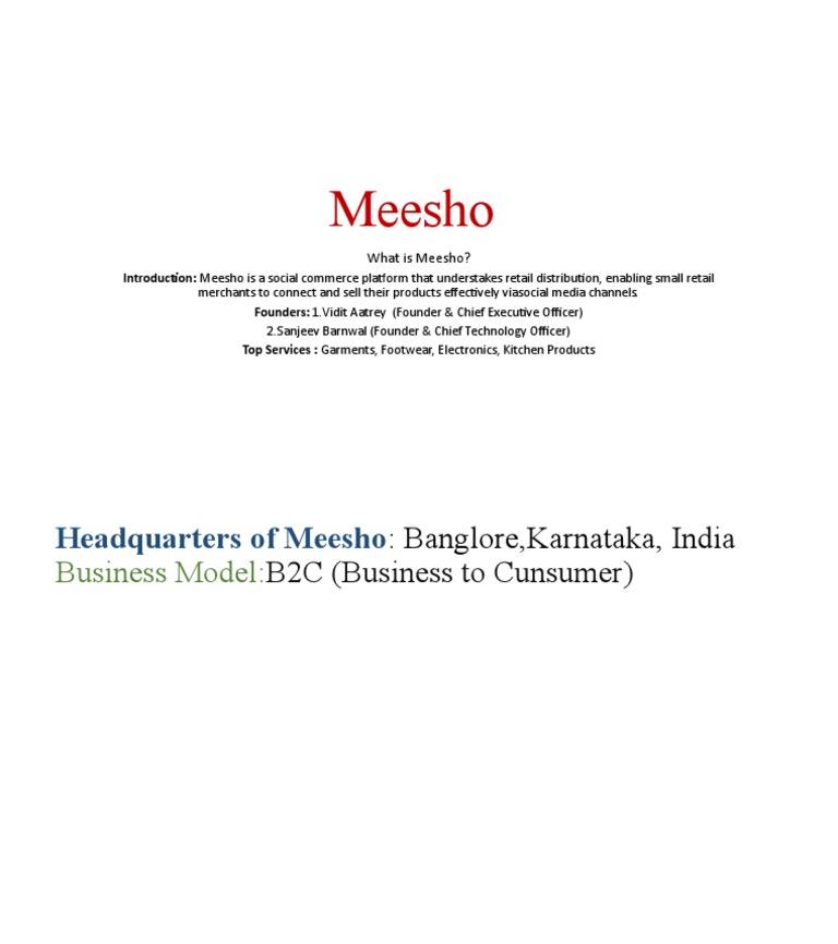 Meesho | PDF