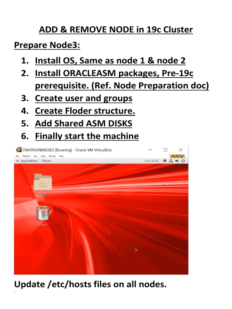 Add-Remove Node in 19c Cluster | PDF