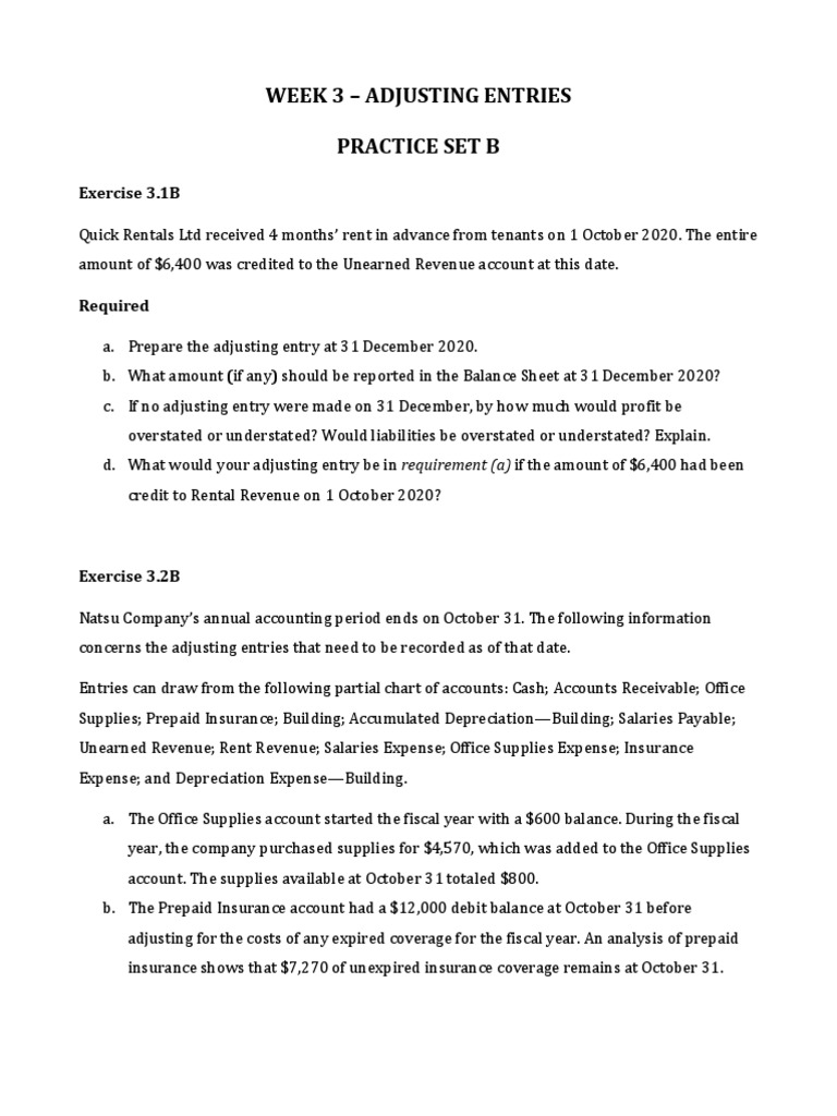 Ch3 - Practice Set B | PDF | Debits And Credits | Business