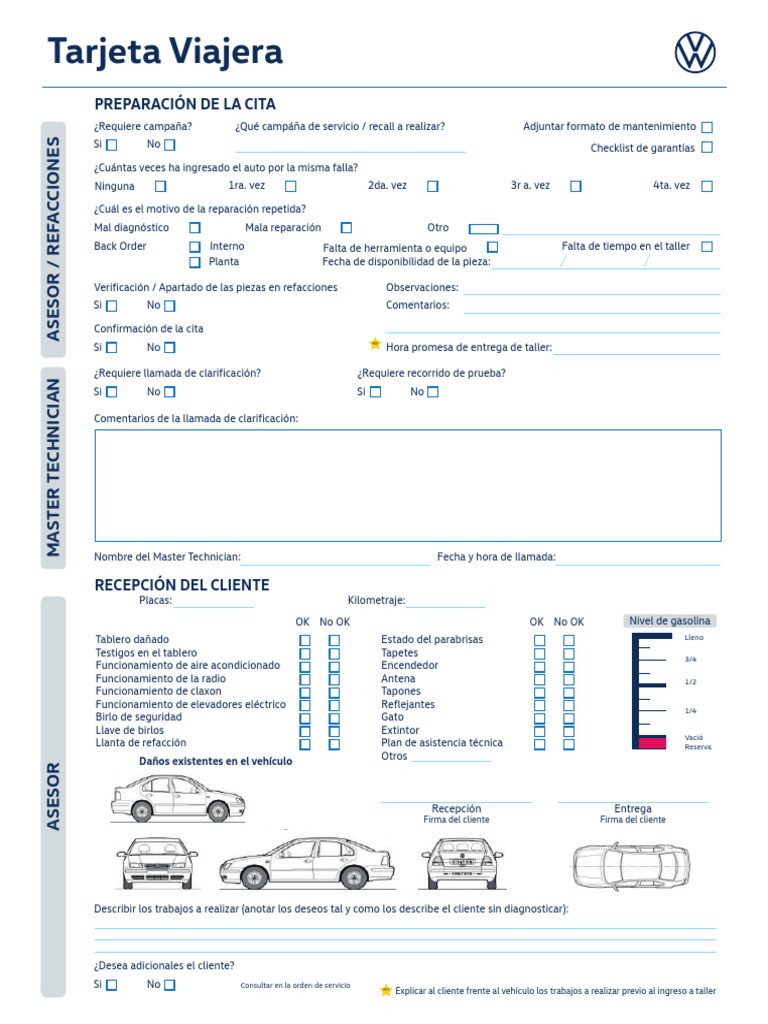 Formato Tarjeta Viajera | PDF | Neumático | Sistema de freno antibloqueo