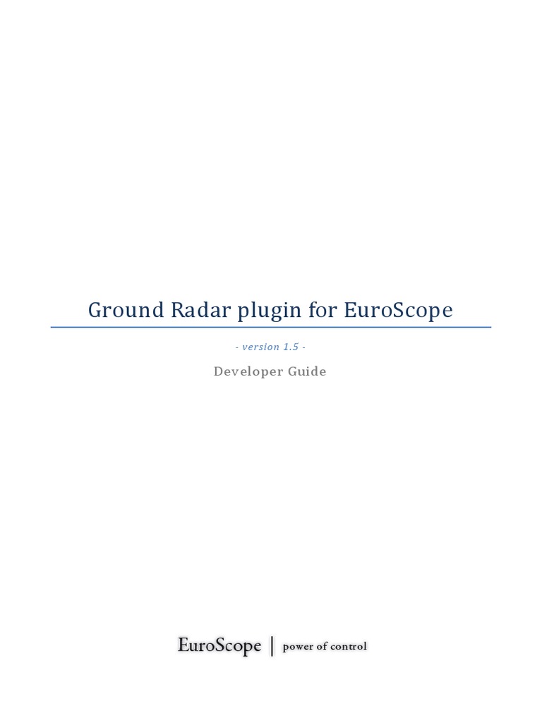 EuroScope Ground Radar Plugin Guide | PDF | Latitude | Air Traffic Control