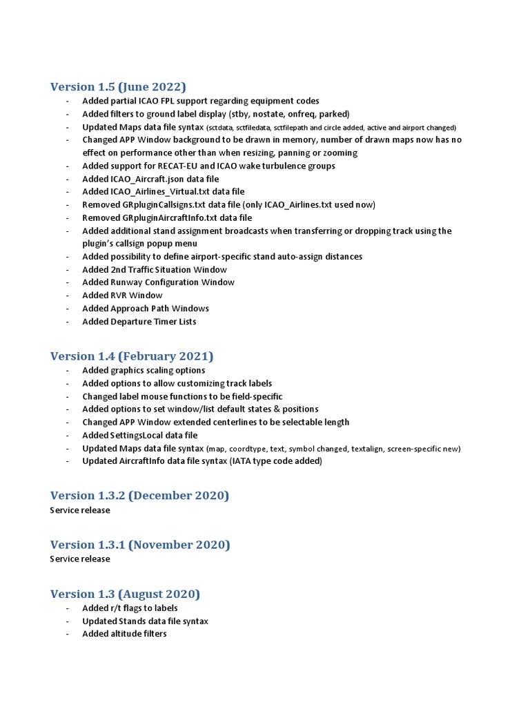 Ground Radar Plugin For EuroScope - Version History | PDF | Menu ...
