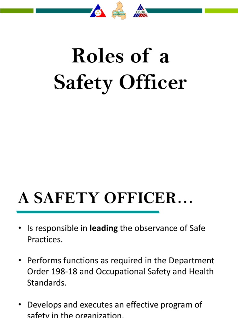Safety Officer Roles and Responsibilities | PDF | Occupational Safety ...