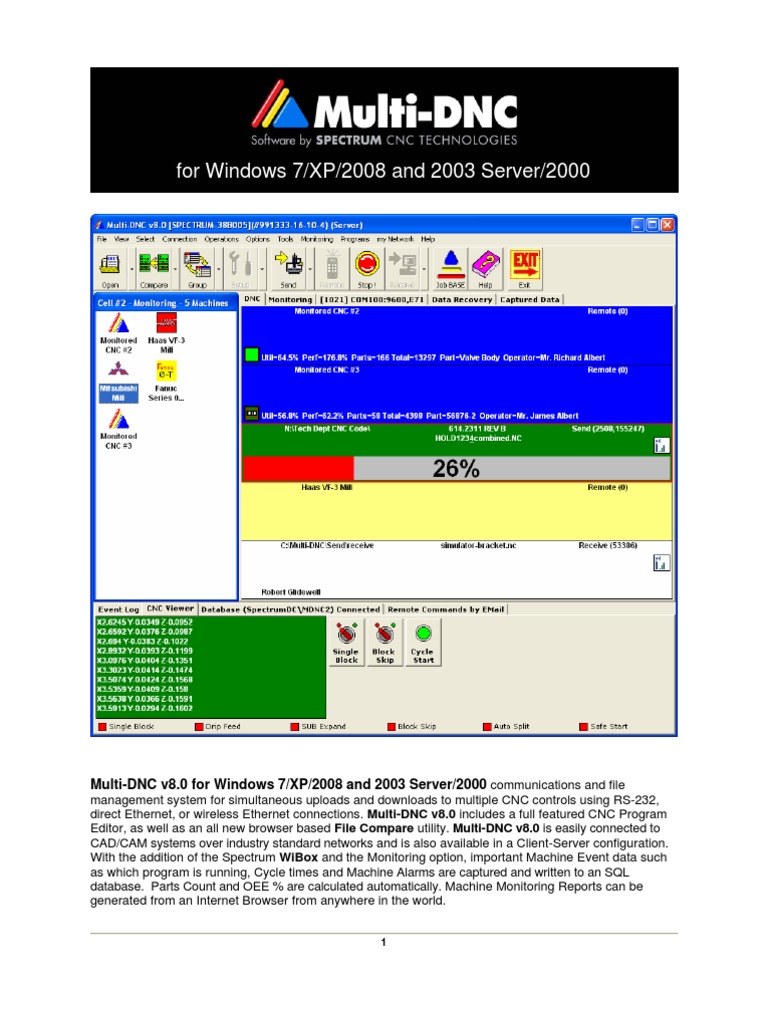 Multi DNC Overview | Download Free PDF | Computer File | Numerical Control