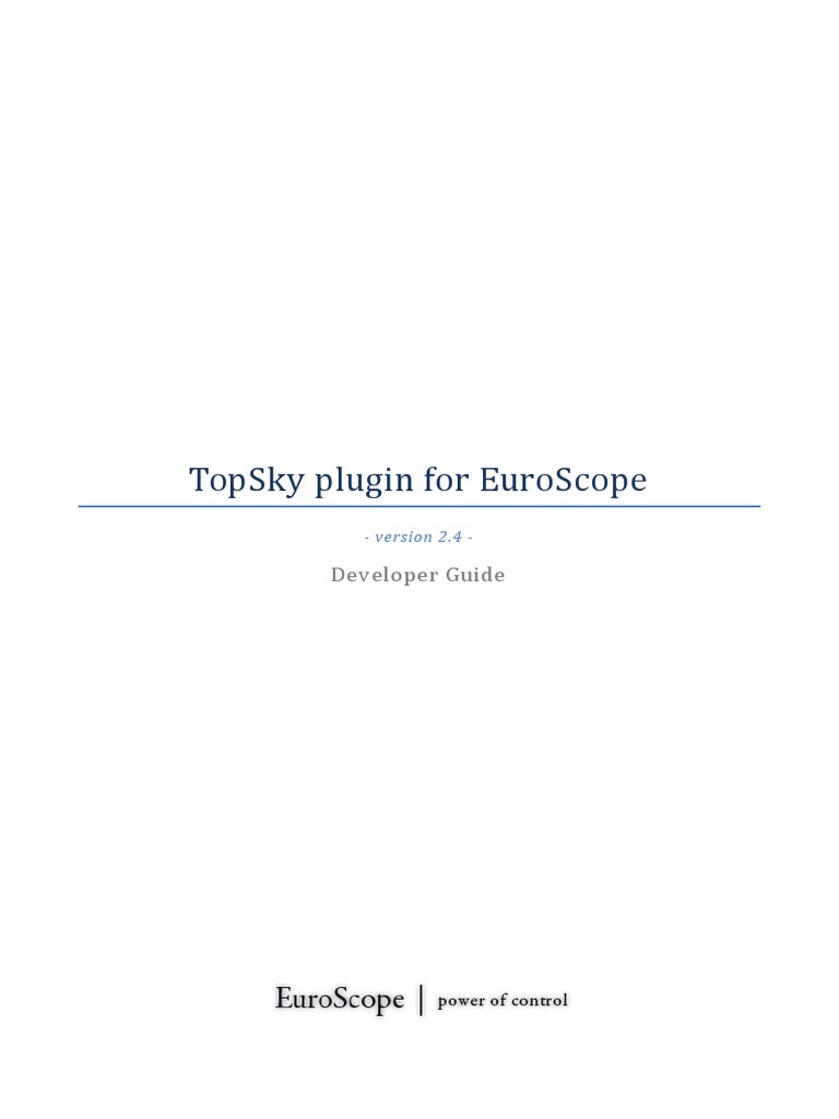 TopSky Plugin For EuroScope - Developer Guide | PDF | Latitude | Instrument Flight Rules