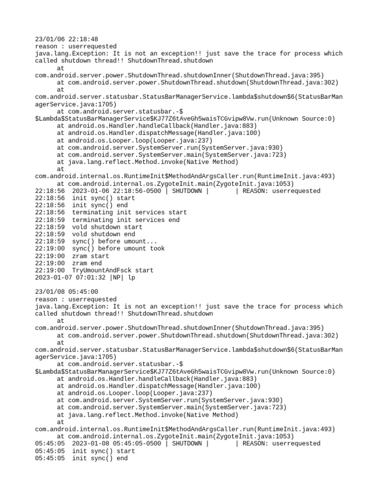 Power Off Reset Reason | PDF | Java (Programming Language) | Software ...
