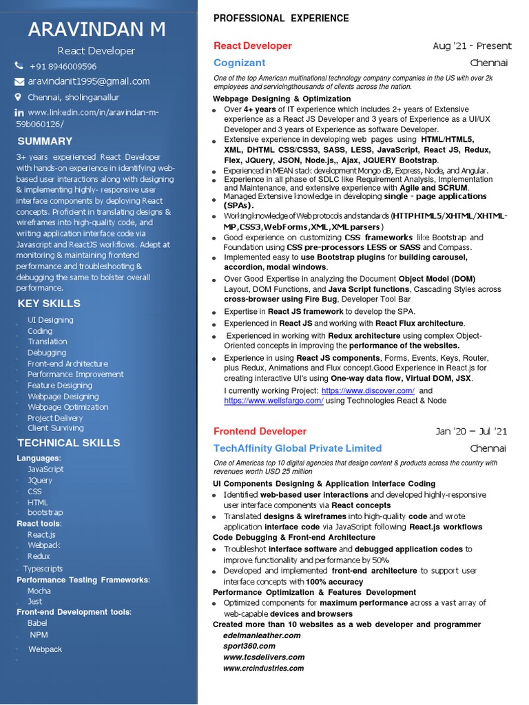 Aravindan M | PDF | Java Script | World Wide Web