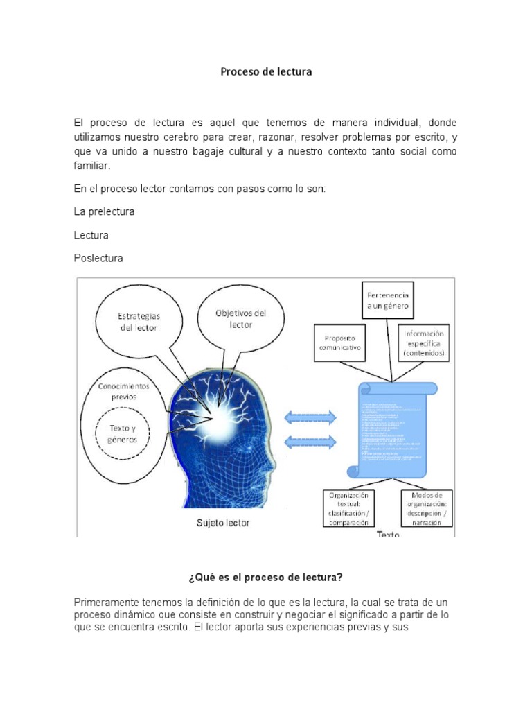 Pasos del Proceso de Lectura | PDF | Comunicación humana | Lingüística