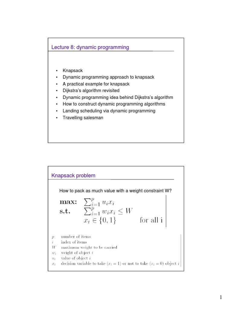 Lecture 81 Download Free Pdf Dynamic Programming Computational Science