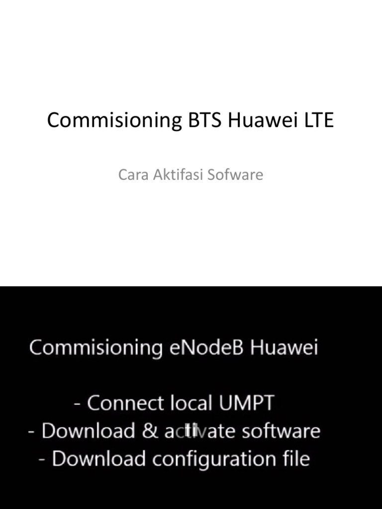 Activating BTS Huawei LTE Software | PDF