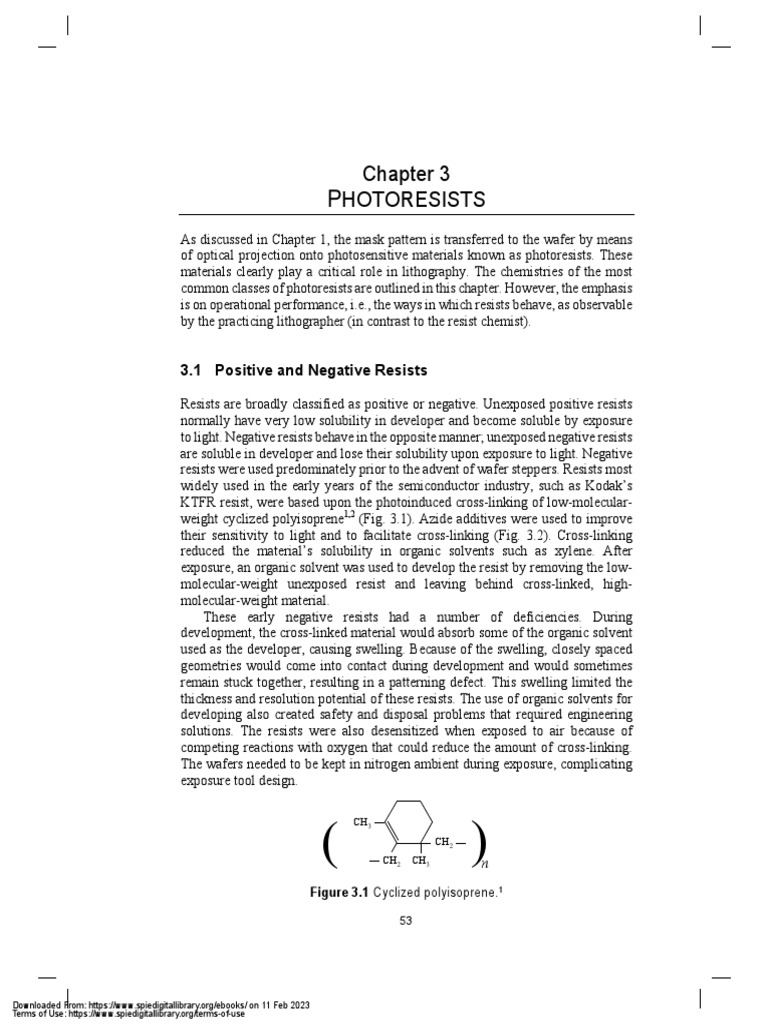 PM304 ch3 | PDF | Filtration | Photolithography