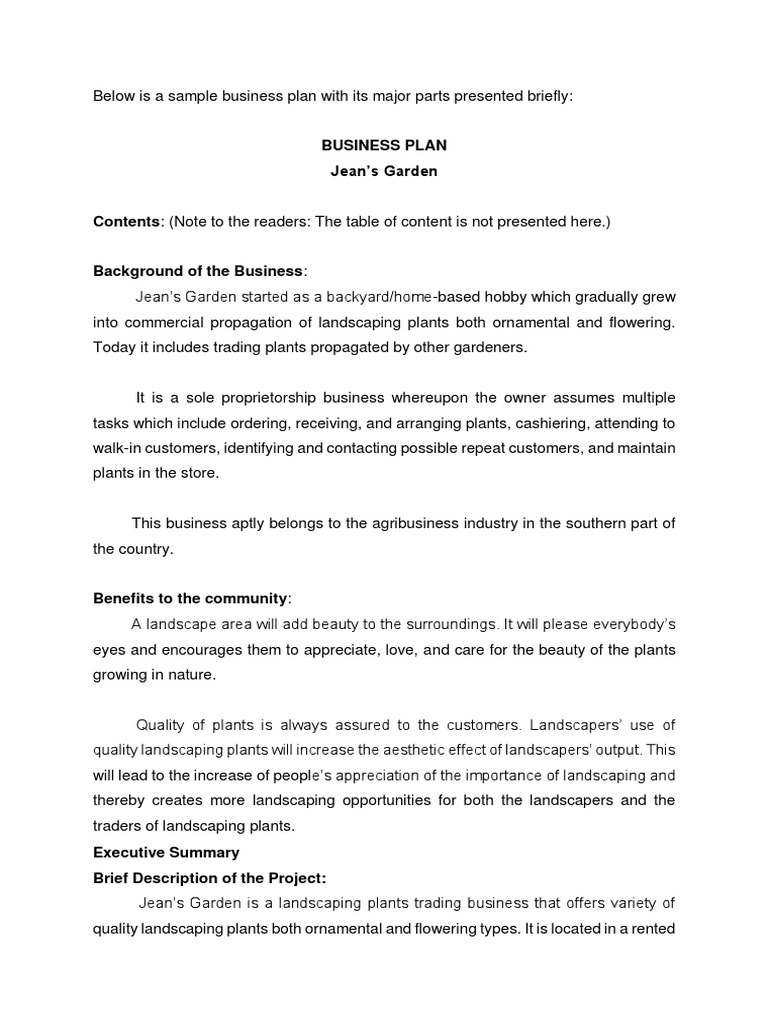 A Sample Business Plan for Godwin's Rice Trading | PDF | Depreciation ...