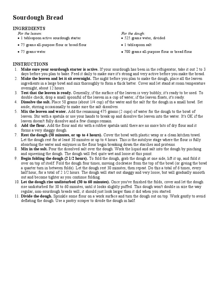 Sourdough Bread | PDF | Breads | Sourdough