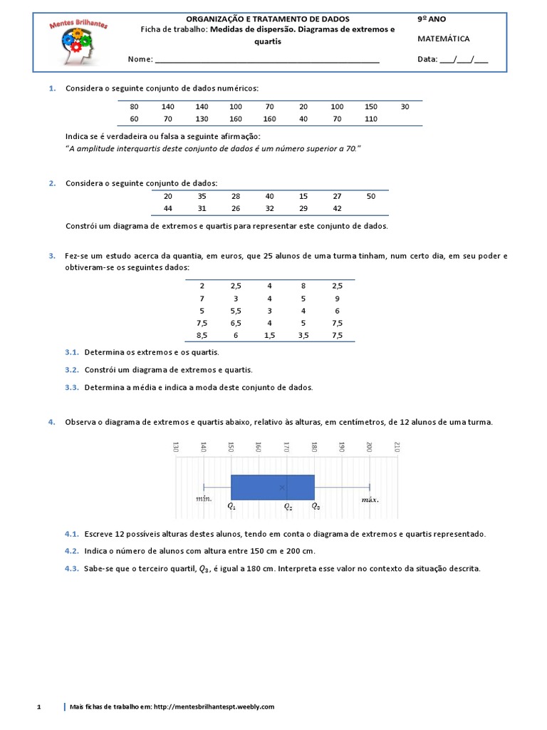 Diagramas de Extremos e Quartis em Excel | PDF | Computadores ...