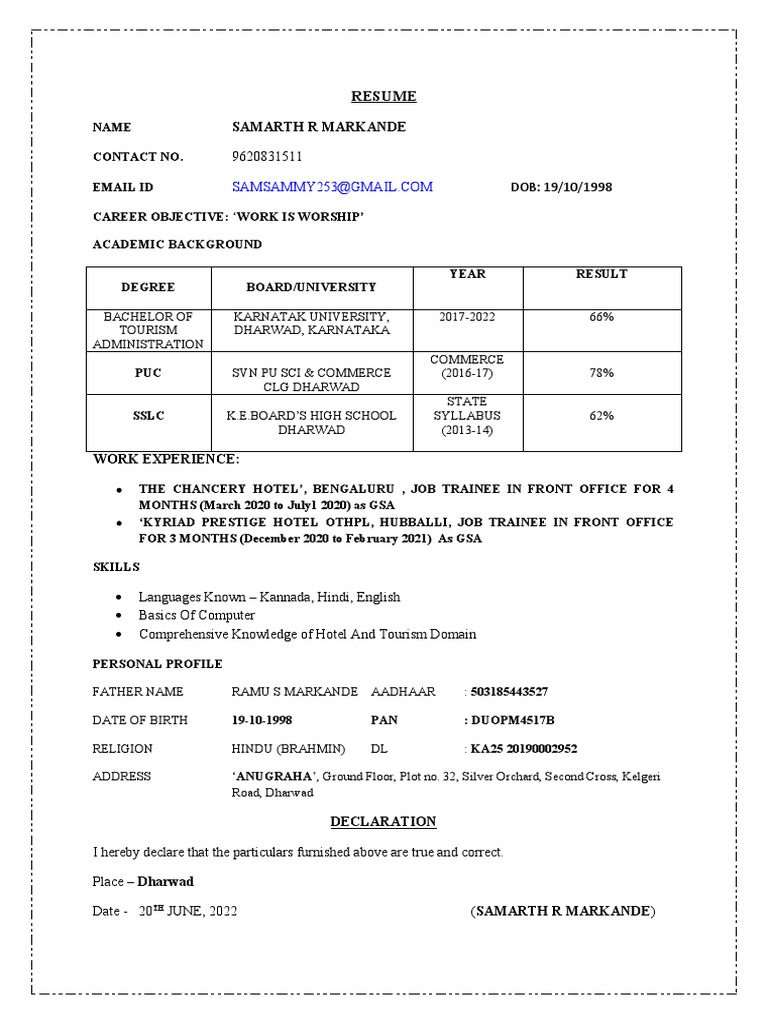 Resume Samarth | PDF