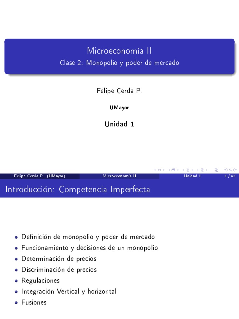 Clase 2 | PDF | Monopolio | Microeconomía Clase 2 | PDF | Monopolio | Microeconomía