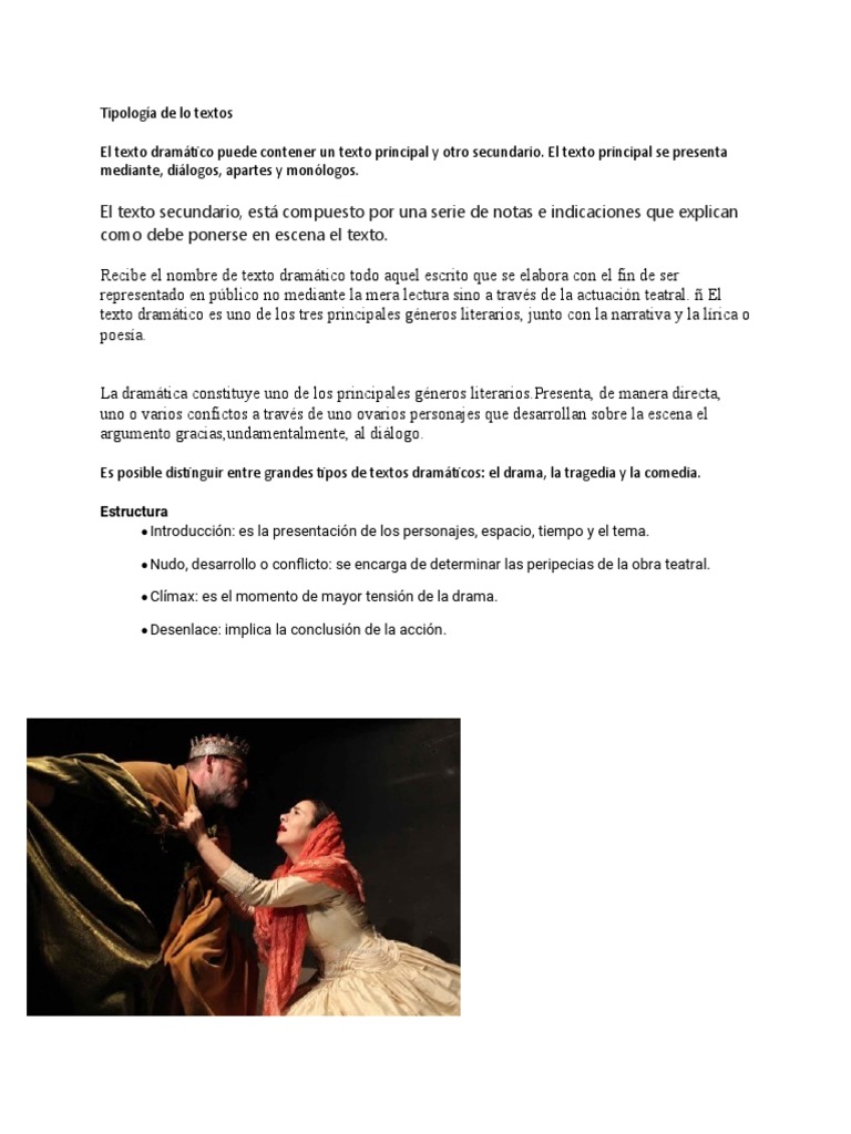 Tipos de Textos Dramaticos | PDF