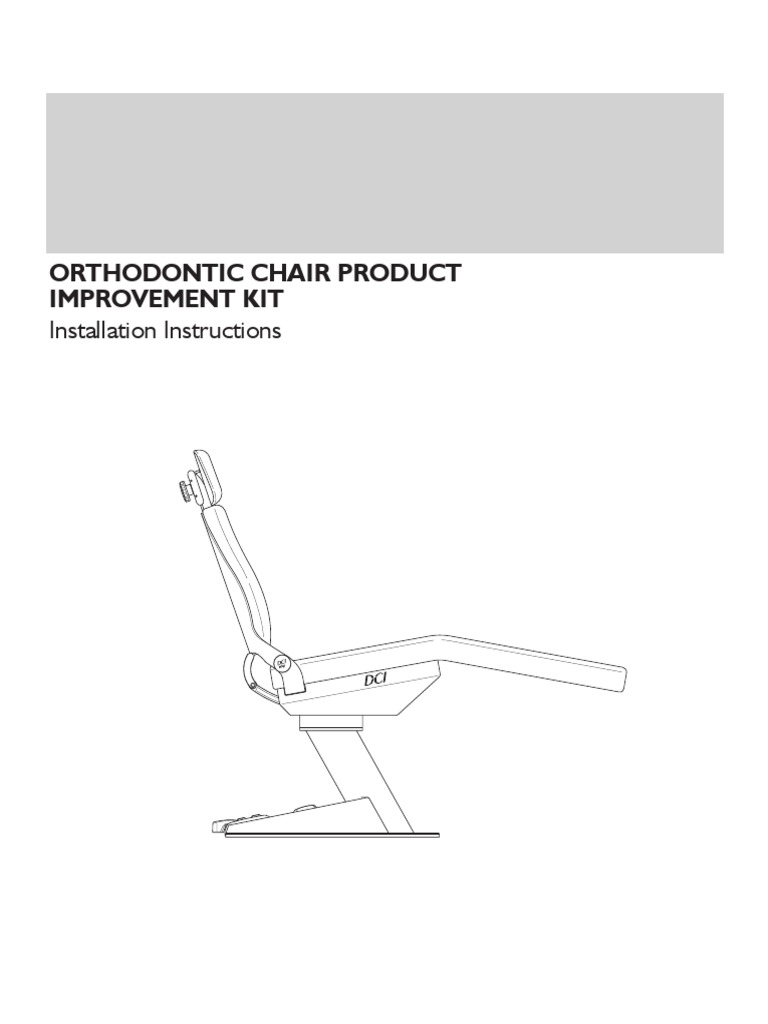 Orthodontic Chair Upgrade Kit Guide | PDF | Screw | Manufactured Goods