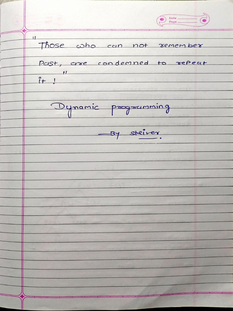 Handwritten Notes of DP Playlist by Striver | PDF