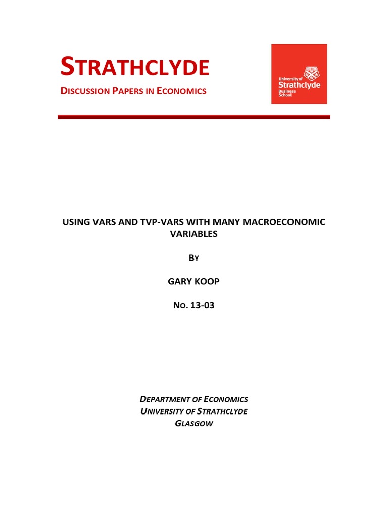 TVP Var | PDF | Vector Autoregression | Econometrics