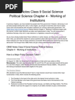 CBSE Class 9 Political Science (Civics) Chapter 4 Notes - Working of ...
