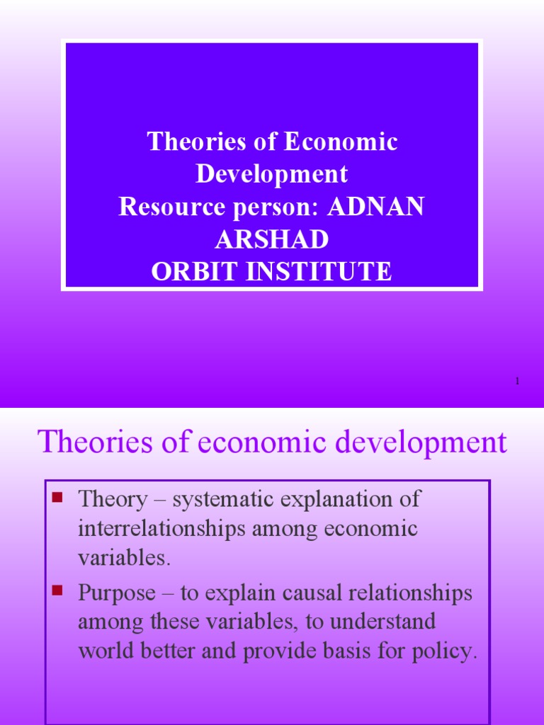 CH - 5 - Theories of Economic Development | PDF | Economic Growth ...