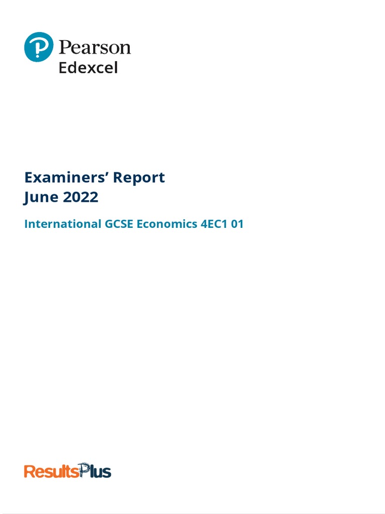 4ec1-01-Pef-20220825 Examiners Report June22 | PDF | Economics | Economies