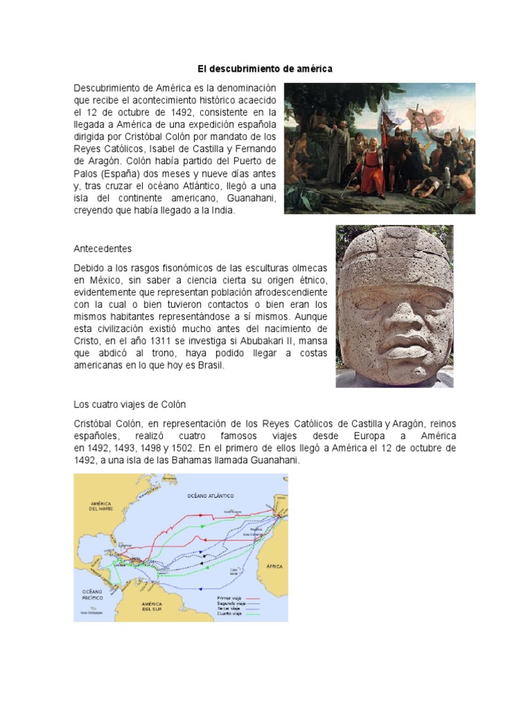 El Descubrimiento de América | PDF | Edad del descubrimiento | Exploración