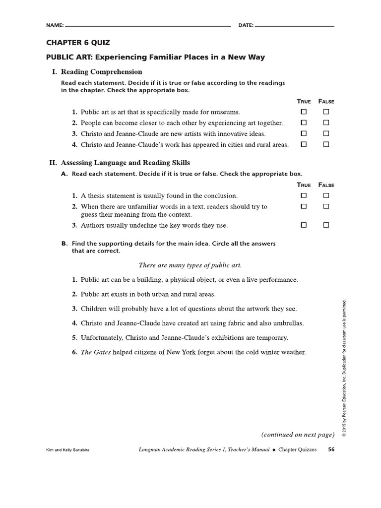 6 Chapter Quiz | PDF