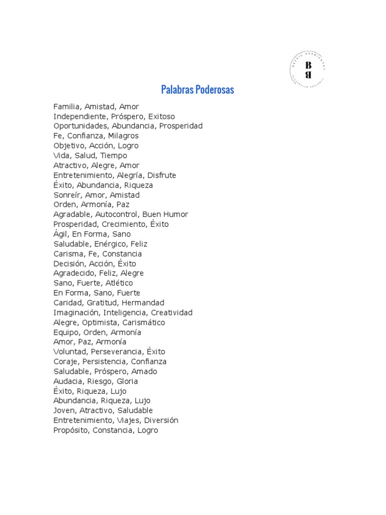 Palabras Poderosas | PDF