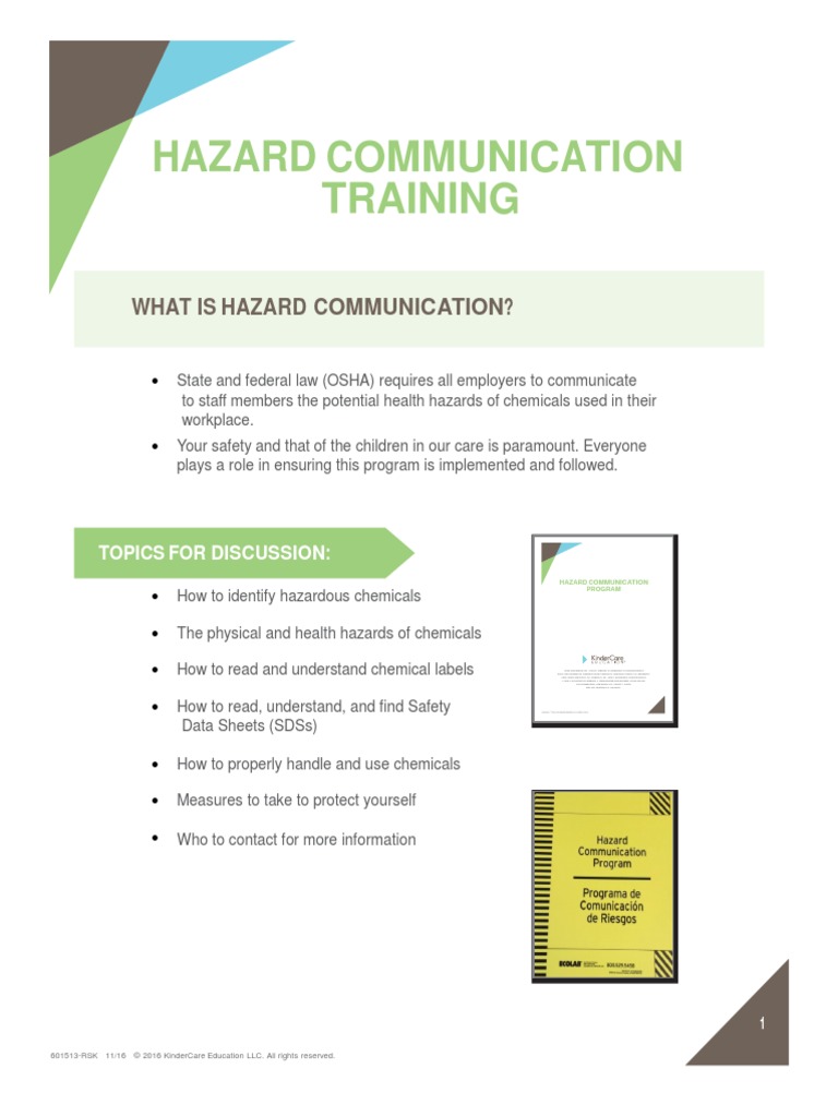 Hazard Communication Training-Final | PDF | Hazards | Personal ...
