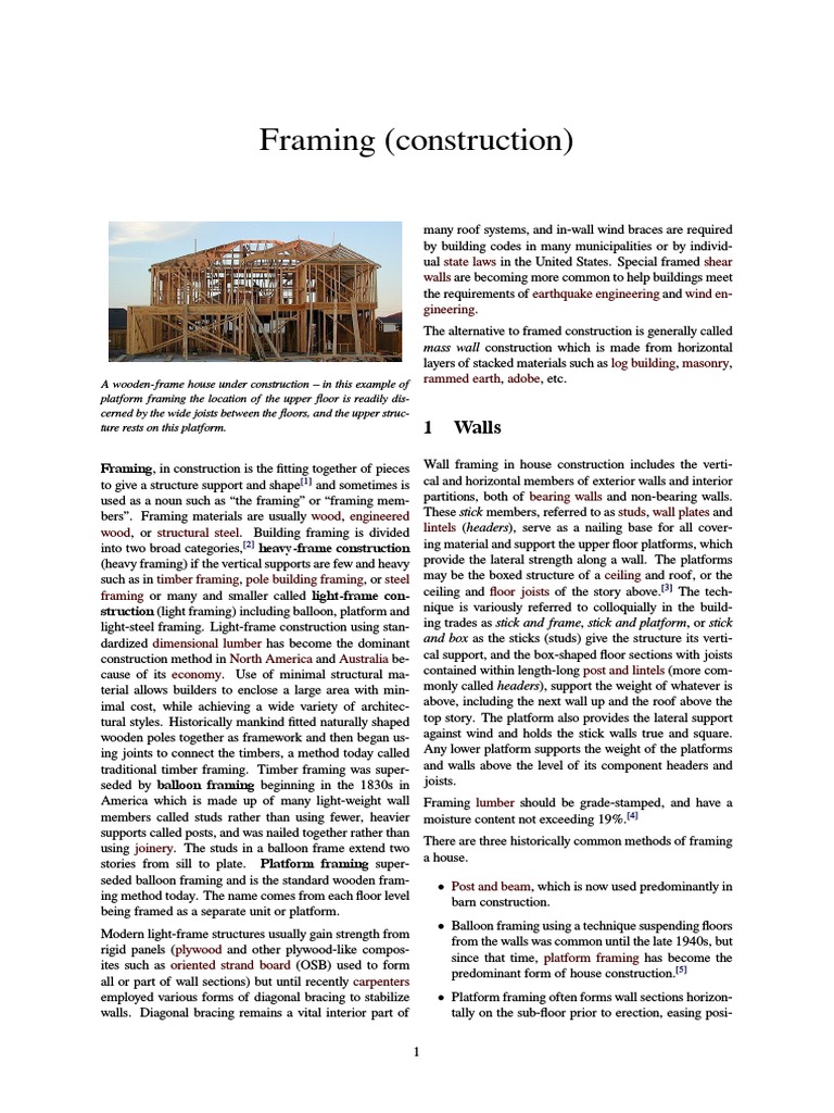 Framing (Construction) | Download Free PDF | Framing (Construction) | Materials