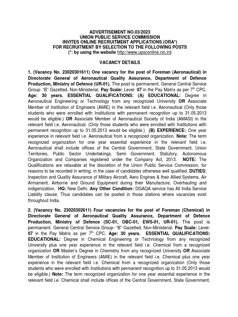 Advt - 03-2023-Engl-100223 - 0 | PDF | Academic Degree | Disability