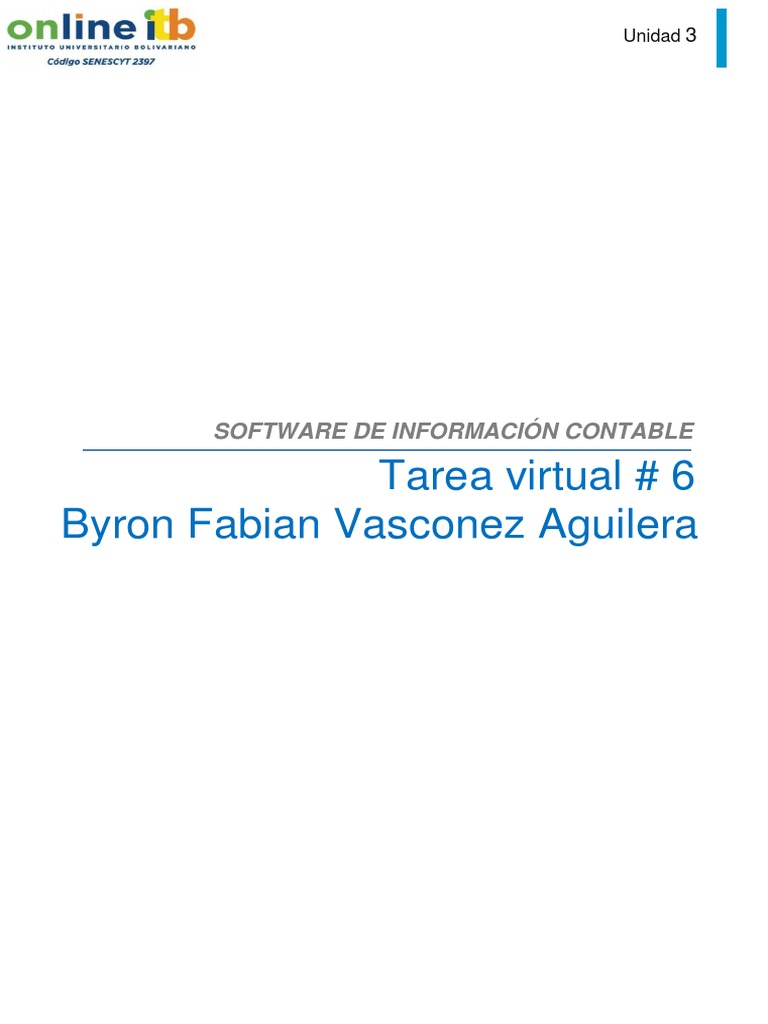 Orientaciones para La Tarea Virtual # 6 | PDF | Impuesto al valor agregado | Impuestos