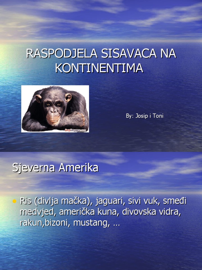 Raspodjela Sisavaca Na Kontinentima | PDF