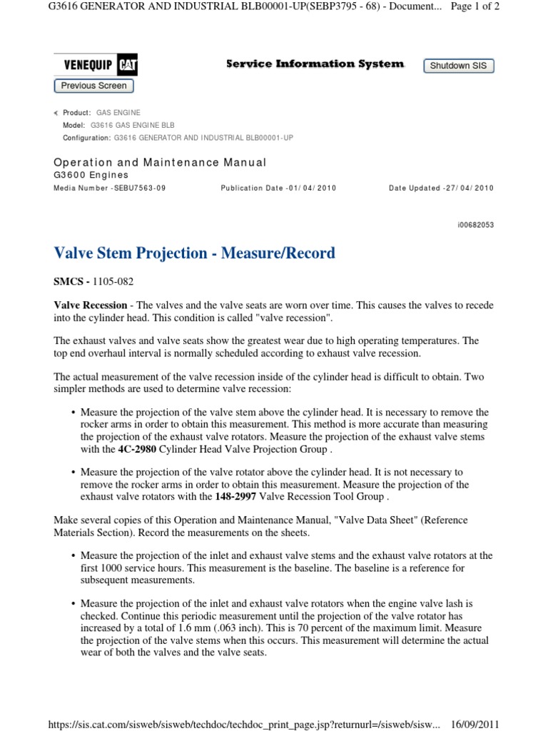 Valve Stem Projection | Download Free PDF | Valve | Engines