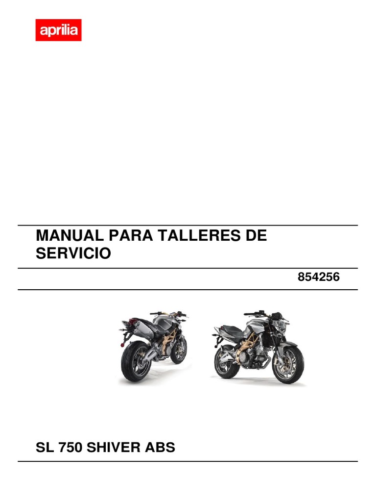 2010-2014 Aprilia Shiver 750 (Manual de Servicio) | PDF | Líquidos ...