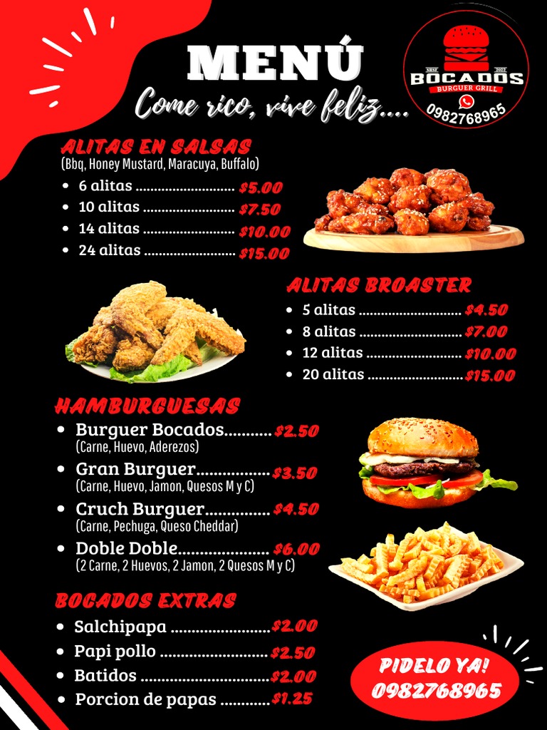 Menu Restaurante Saludable Blanbo | PDF
