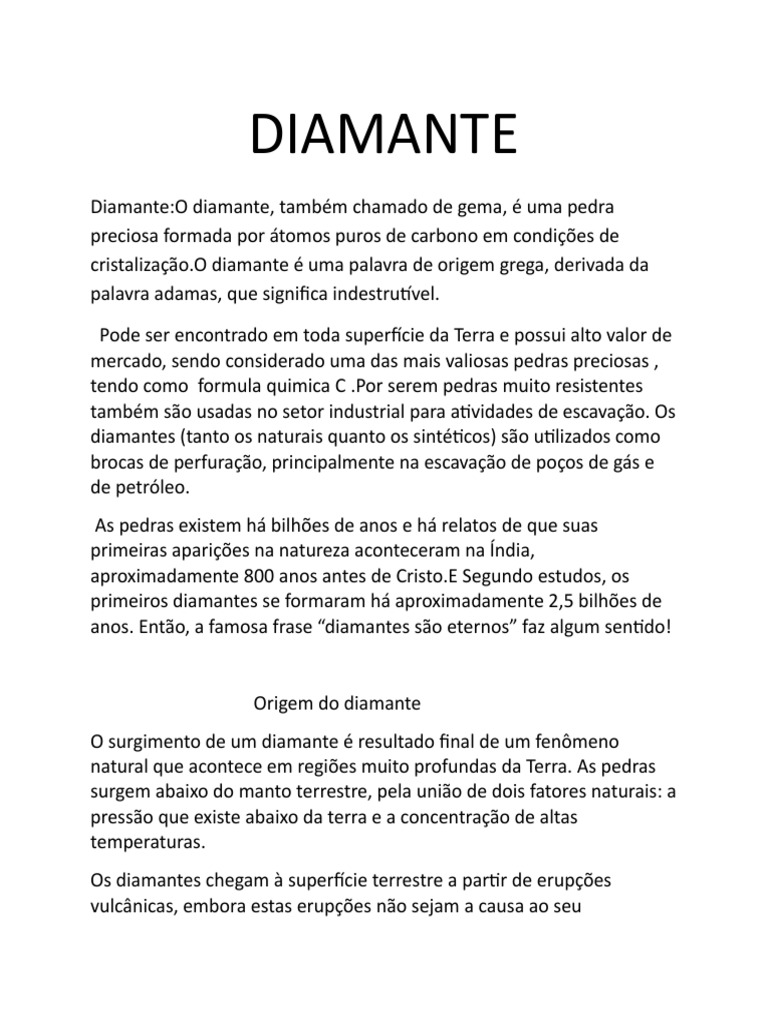 DIAMANTE | PDF | Diamante | Terra