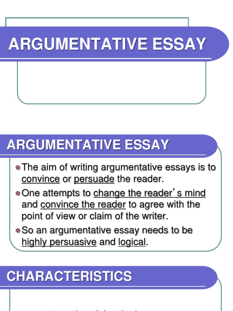Argumentative Essay | PDF | Argument | Essays