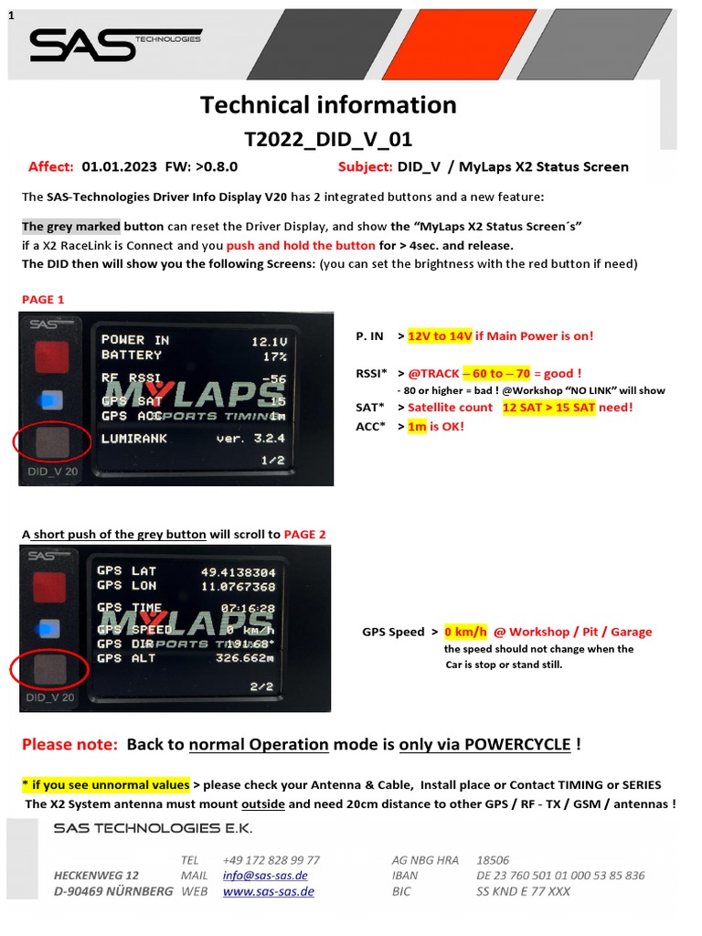 Driver Display - Info | PDF