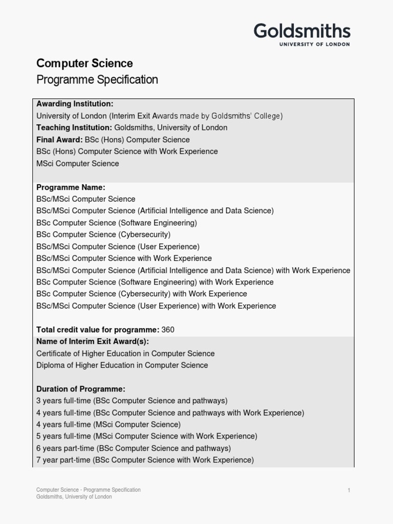 BSC Computer Science Pathways | PDF | Computer Programming | Computer ... BSC Computer Science Pathways | PDF | Computer Programming | Computer ...