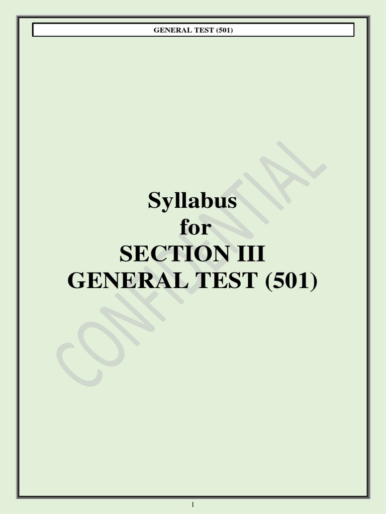 501 General Test | PDF