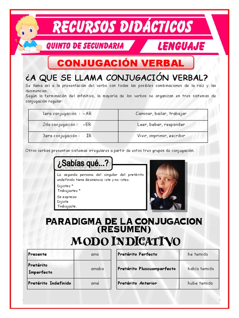 Conjugación Verbal | PDF | Verbo | Morfología