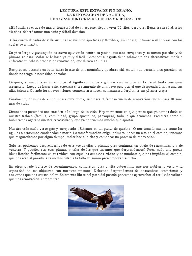 Lectura Reflexiva de Fin de Año | PDF